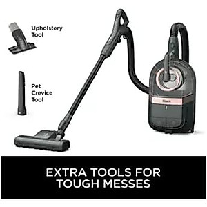 Shark CV101 Vacuum Canister pet Anti-Allergen Complete Seal Smooth Glide Wheels Bagless, Corded (Renewed)