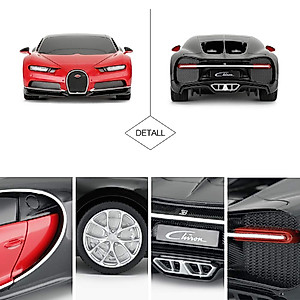 RASTAR Bugatti Toy Car, 1/24 Scale Bugatti Chiron RC Model Car, Red