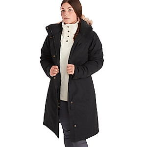 MARMOT Women’s Chelsea Rain Coat | Down-Insulated, Waterproof, Jet Black, Small