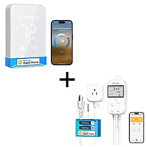 Meross Smart Thermostat for Electric Baseboard & Smart Wi-Fi Temperature Controller Thermostat 15A, Works with Apple Home, Alexa, Google Home, SmartTings with Voice& Remote Control, Power Monitor