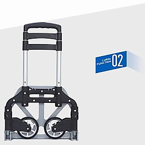 Generic Folding Hand Truck Grocery Shopping Trailer Folding Portable Cart Trolley for Loading and Storage (Black)