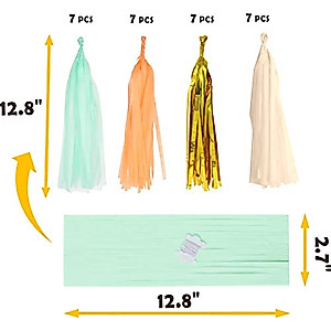 Pink Green White Happy Birthday Wall Banner| Mint Gold Glitter Peach Cream Paper Bundle with Birthday Queen Sash and Tiara, Birthday Girl Headband, Accessories