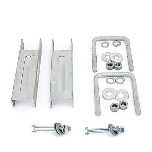 Sturdy Built (2) 8" Galvanized Vertical Bunk Bracket Kit for 3x3 Boat Trailer Cross Members