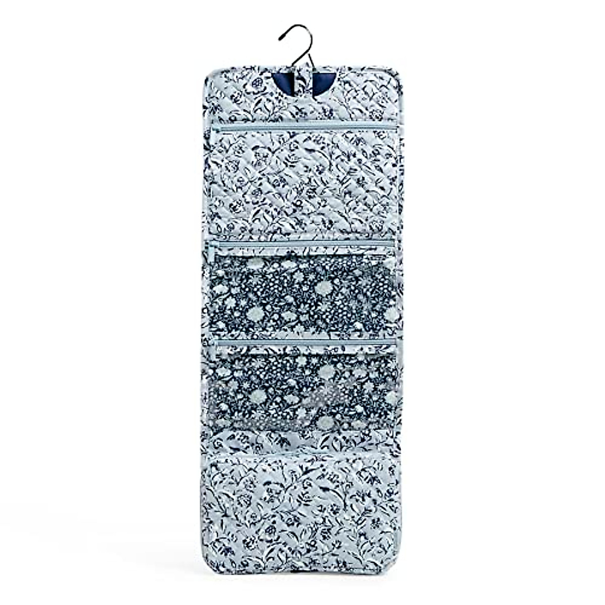 Vera Bradley Women's Cotton Hanging Travel Organizer, Perennials Gray - Recycled Cotton, One Size