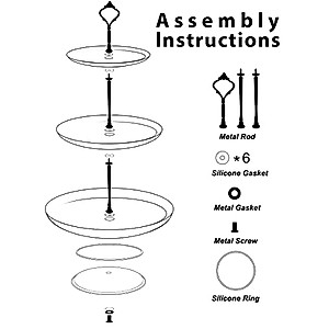 PUWWOT Gold Metal Tiered Cupcake Stand, Stainless Steel 3 Tier Cupcake Display Tower, Cake Stand, Pastry Dessert Holder for Baby Shower Birthday Party Wedding (Stainless Steel Golden)