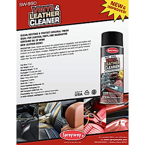 Sprayway Vinyl & Leather Cleaner, 15 oz. can, 1 Count