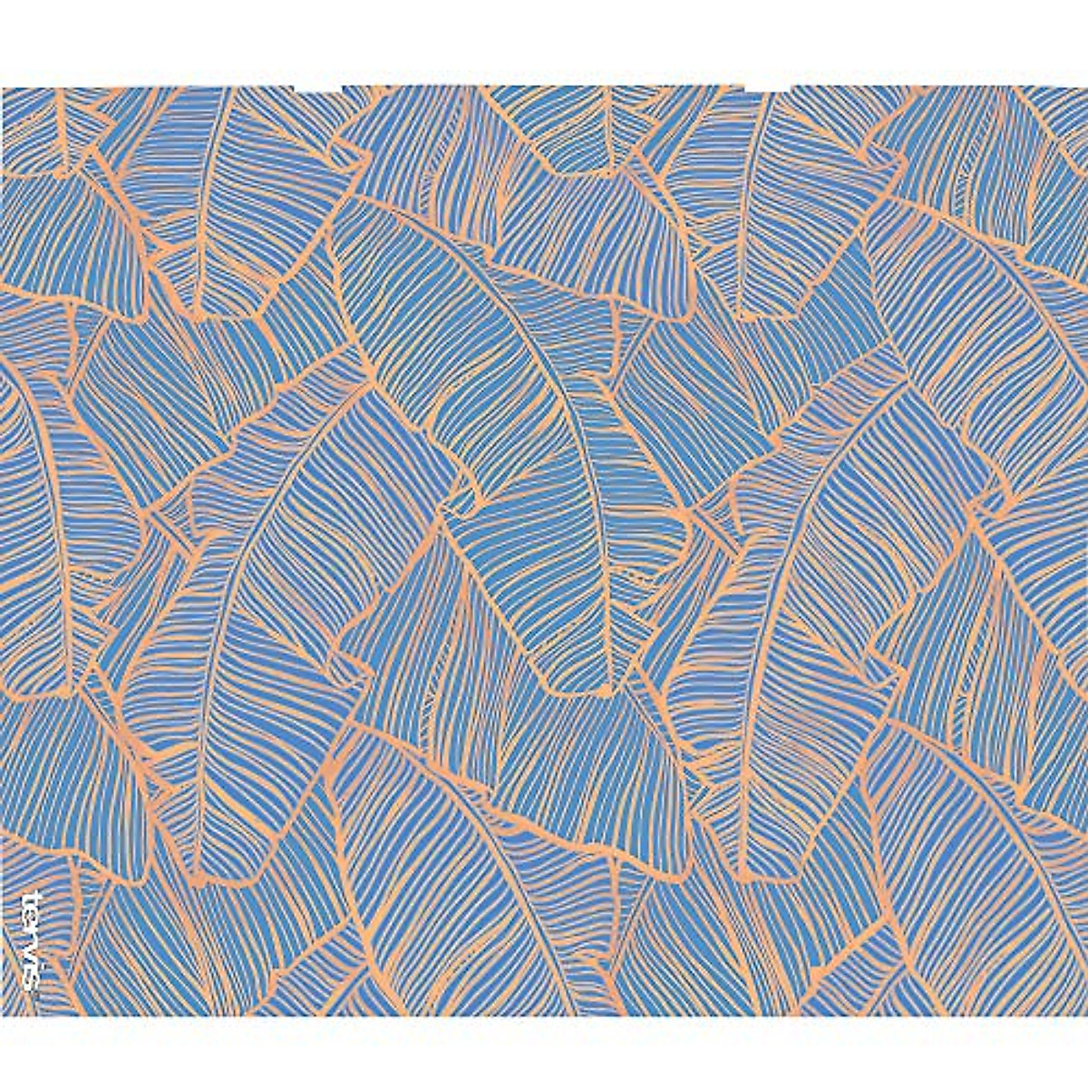 Tervis Navy Banana Palms Made in USA Double Walled Insulated Tumbler Travel Cup Keeps Drinks Cold & Hot, 24oz Water Bottle, Clear