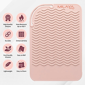 Heat Resistant Mat - Iron Mat - Curling Iron Holder - Silicone Heat Resistant Mat - Makeup Mat - Hot Tools Mat - Hot Tools Flat Iron Holder