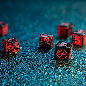 Q-Workshop Cyberpunk Red Essential Dice Set Black