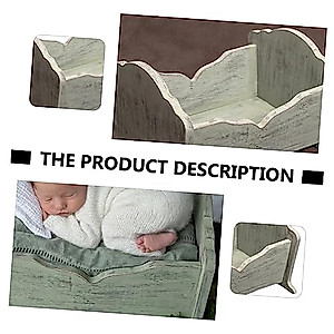 Alasum 1pc Cot Photo Props Newborn Crib Wooden Crib Newborn Props Infant Photo Crib Baby Photo Prop Baby Photography Bed Wood Green New Born Photo Crib Baby Photography Crib Modeling Baby