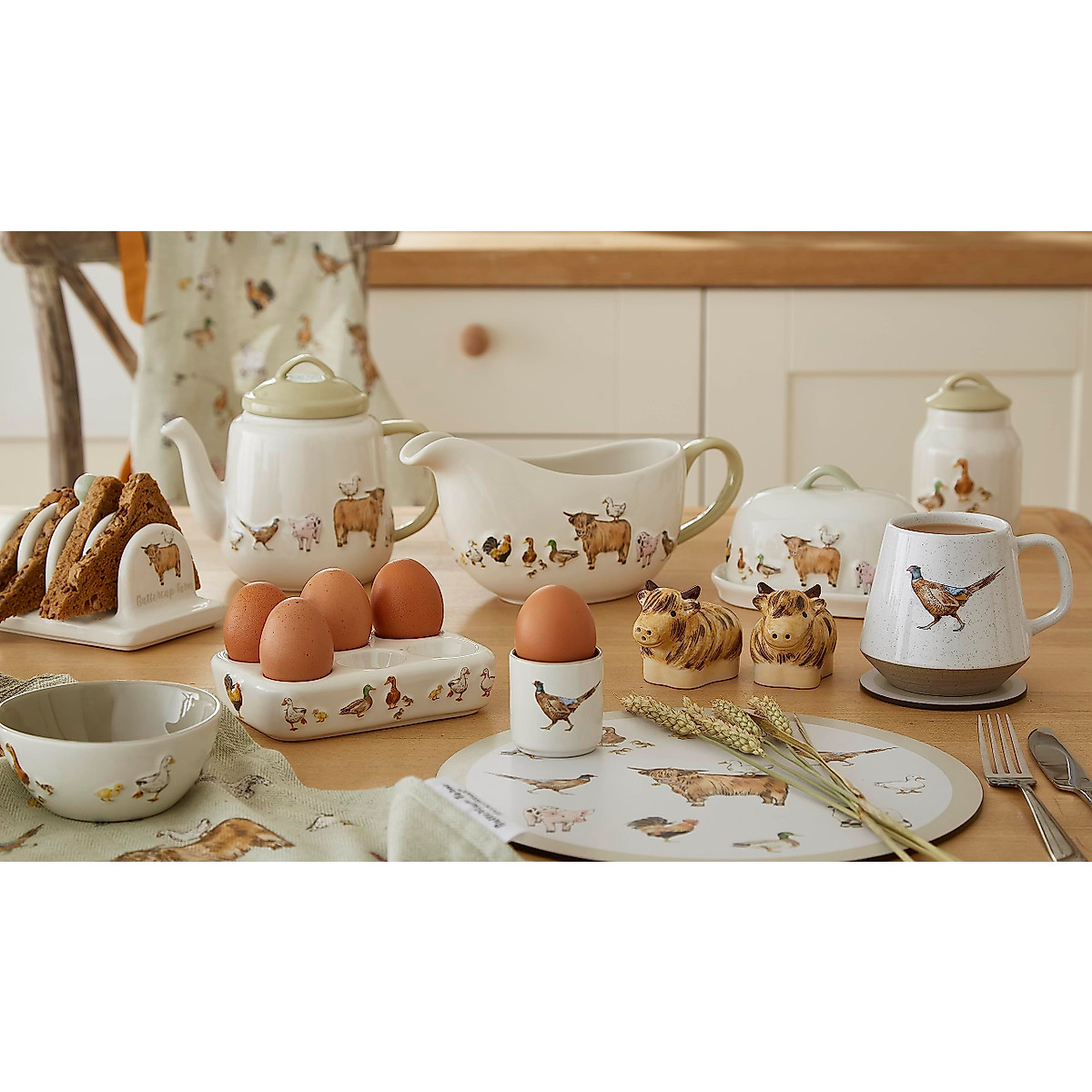 Cooksmart British Designed Ceramic Toast Rack | Toast Holder Perfect for Breakfast | Toast Racks for All Types of Kitchens - Buttercup Farm