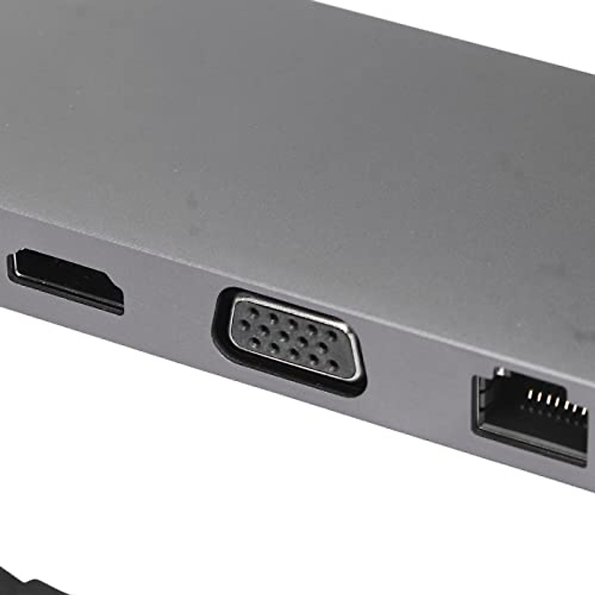 Sanpyl 10 in 1 USB C Hub, 1x4K HD Multimedia Interface 1xUSB C PD 1xAUDIO 3.5mm 1xVGA 1xRJ45 1xUSB3.0 2xUSB2.0 1xSD 1xTF Card Reader, for USB C Laptops and Other Type C Devices