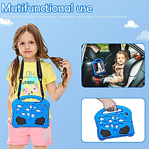 ZtotopCases Kids Case for Samsung Galaxy Tab A8 10.5 Inch(SM-X200/SM-X205/SM-X207),Shockproof Rugged Protective Cover with Handle Stand & Shoulder Strap for 10.5" Tablet A8 2022 for Kids Children,Blue
