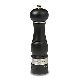 COLE & MASON Ardingly Wood Pepper Grinder - Wooden Mill Includes Gourmet Precision Mechanism and Premium Peppercorns, Dark Brown