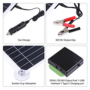 200 Watt 12V Portable Solar Panel Kit | Monocrystalline Solar Panel with Solar Charge Controller | Fast Charging QC3.0 USB C | Ideal for Car Automotive Boat Marine RV Camping (100A)