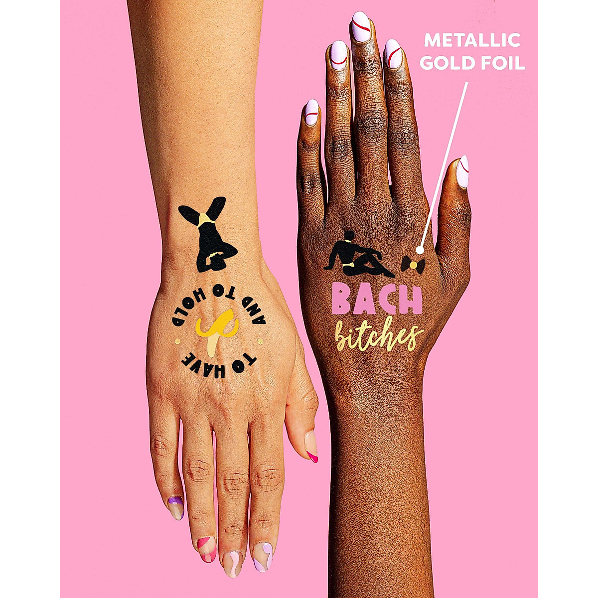 xo, Fetti Bachelorette Tattoos - 40 Glitter Styles | Bachelorette Party Decoration, Bridesmaid Favor, Bride to Be Gift + Bridal Shower Supplies