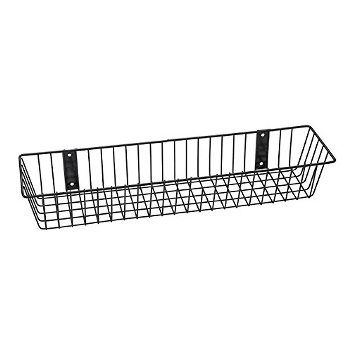 Rack Em Racks 9077-B Universal Wire Basket44; Black - 24 x 6 x 4 in.