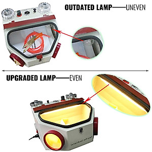 Vevor Sandblaster, Professional Lab Sandblaster With 2 Pens & 2 Tanks, Dental Sandblasting Equipment With Led and Glass Window for Surface Treatment of Materials