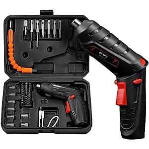 Apex Drill Cordless Screwdriver Rechargeable, Slectric Screwdriver Kit, Portable Home Use Power Screwdriver Set, All In One Tool (Complete Set)
