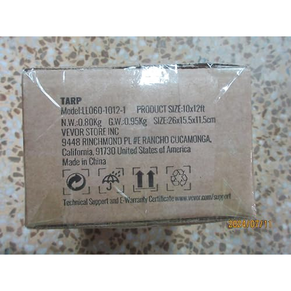 VEVOR Tarp Waterproof 10x12 ft, 5 Mil Plastic Poly Tarp Cover, Multi Purpose Tear UV and Temperature Resistant Outdoor Tarpaulin with Reinforced Grommets and Edges (Blue)