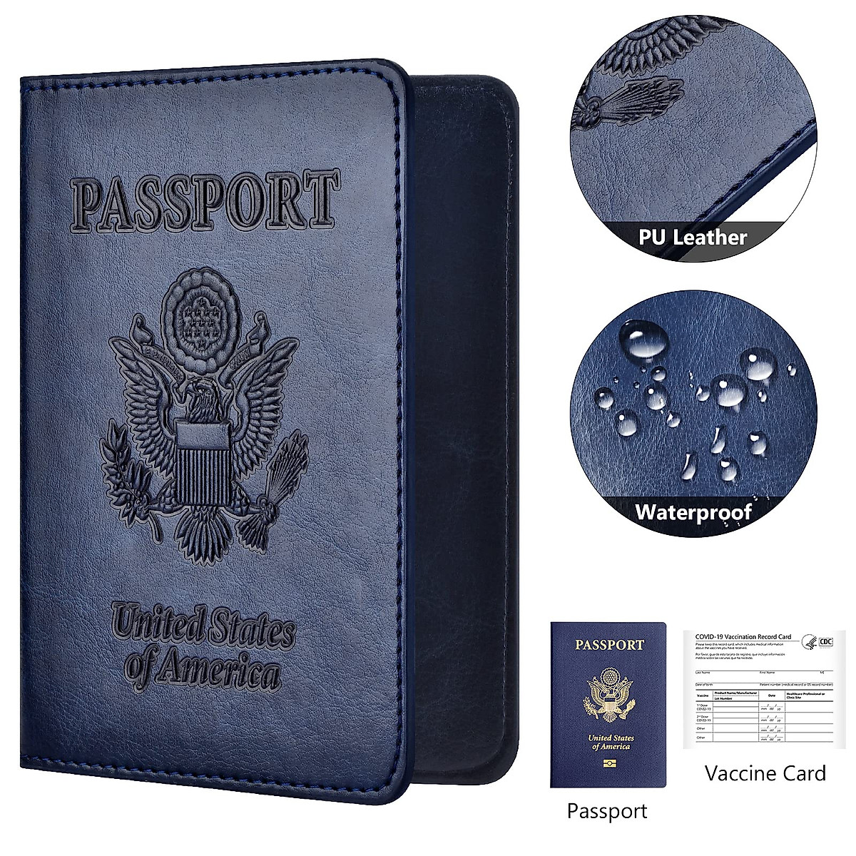 Eoehro 2Pack Passport Holder Wallet Cover Case, Travel Essentials for Women and Men