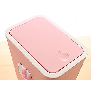 New Girls Lovely 11.03"(H) Square Home Kitty Waste Garbage Trash Can Bin