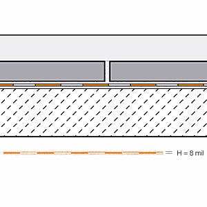 Schluter Kerdi Bonded Waterproofing and Vapor-Retardant Membrane for Tile Application - 3' 3" Width, 16' 5" Length, 54 Square Feet - KERDI200/5M
