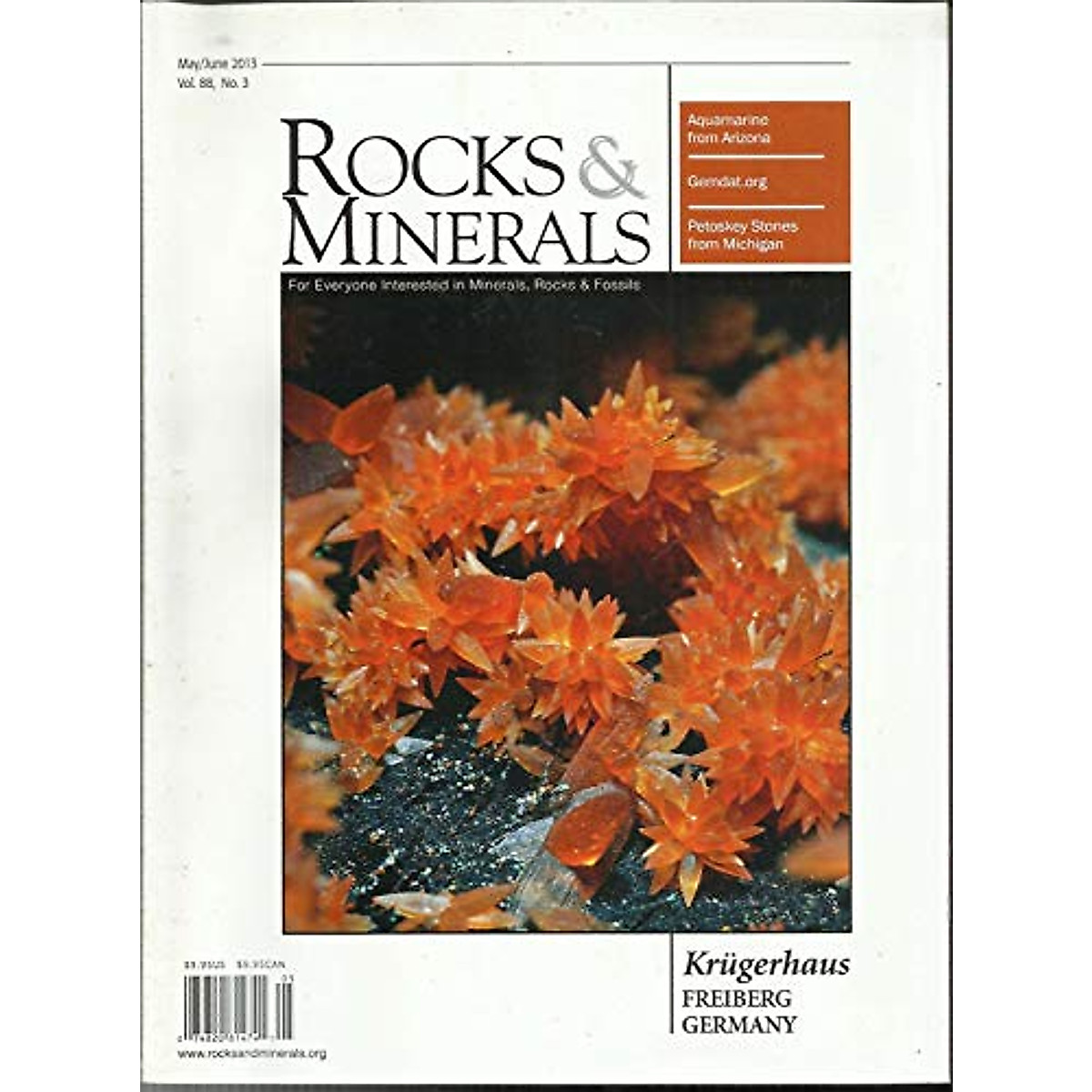 ROCKS & MINERALS MAGAZINE, MAY/JUN, 2013 FRONT COVER PAGE ROUGH, CHECK PICTURE