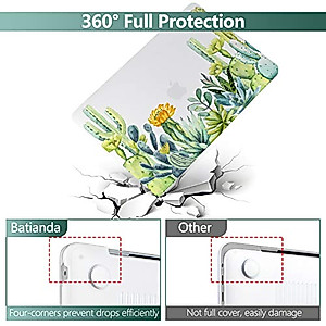 Batianda Laptop Case for MacBook Pro 13 inch 2022 M2 Chip 2021 2020 A2338 M1 A2289 A2251 Model,Hard Shell Case with Keyboard Cover & Screen Protector for Newest Mac Pro 13 with Touch Bar, Cactus