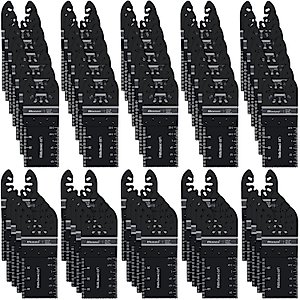 Bionso 60PCS Oscillating Tool Blade, Professional Universal Multitool Blades, Quick Release Multi Tool Blades Kits for Wood Plastics, Oscillating Saw Blades Fit Dewalt Ryobi Milwaukee Rockwell Makita