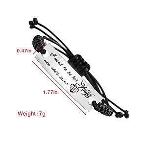 Sympathy Gifts for Loss Of Mom, Memorial Gifts for Loss of Mother - I Used To Be Her Angel Now She'S Mine Mom Bracelet Momory