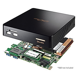 Shuttle XPC Nano NC01U3 Intel Broadwell Core i3-5005U, Support 4K Ultra HD Video, DDR3L SODIMM Max 16GB,Black
