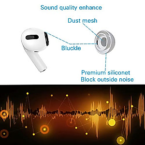Ear Tips for Airpods Pro,Silicon Earbuds Tips with Noise Reduction Hole,Replacement Ear Tips for Airpods Pro 2nd Generation and Airpods Pro Suitable for Box and Charging Case.[3Pairs] S-10(S/M/L)