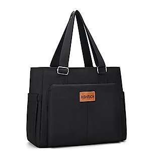 Large Women Lunch Bags for Work/Insulated Adult Lunch Box for Women/Leakproof Cooler Lunch Tote Bag with Storage Pocket. Reusable Lunch Cooler Purse for Picnic Hiking 14L, Black