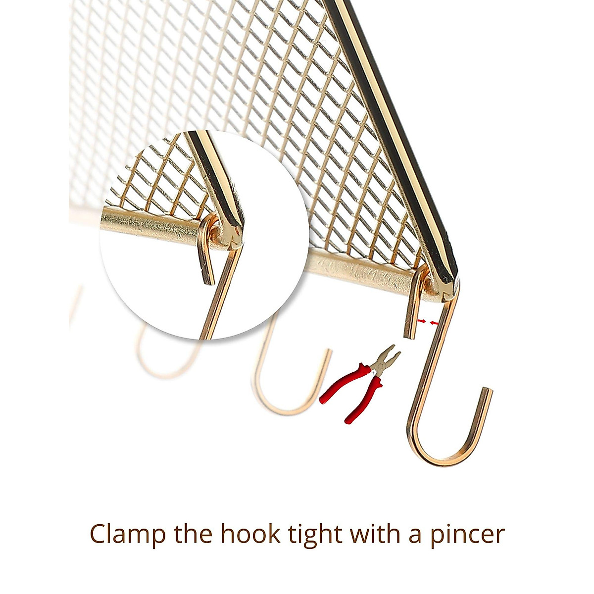 Heesch 2 Pack Earring Holder Wall Mounted Hanging Jewelry Organizer Display Decorative Metal Diamond Shape with Hooks for Necklaces Bracelets (Gold)