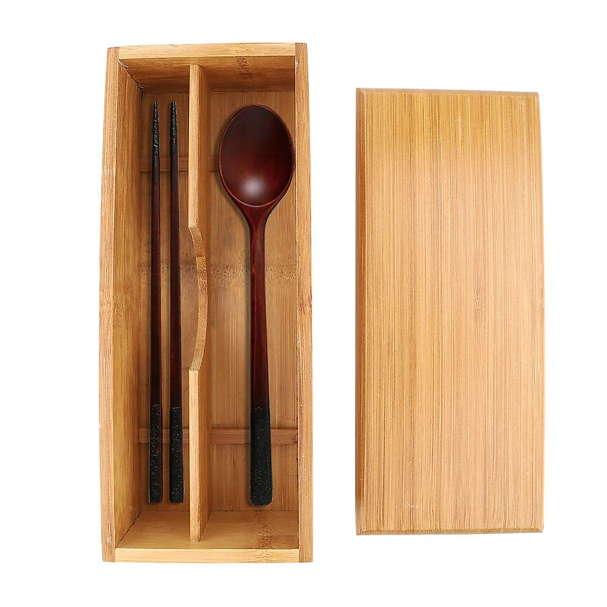 Aqur2020 Chopstick Holder Storagechopstick Box Japanese Chopsticks Box Tableware Spoon Cage Bamboo Storage Box Container