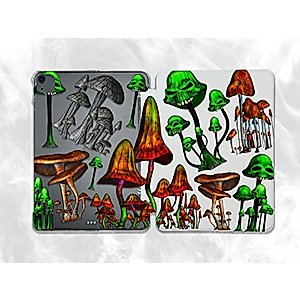 Cute Trippy Mushroom Toadstool case Compatible with iPad Mini Air Pro 7.9 8.3 9.7 10.2 10.9 11 12.9 inch Pattern Cover New 2022 2021 Trifold Stand 3 4 5 6 7 8 9 Generation 597 (9.7" 5/6 gen)