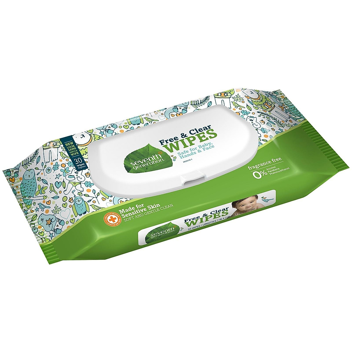 SEVENTH GENERATION Free & Clear Travel Baby Wipes 30Ct, 30 CT