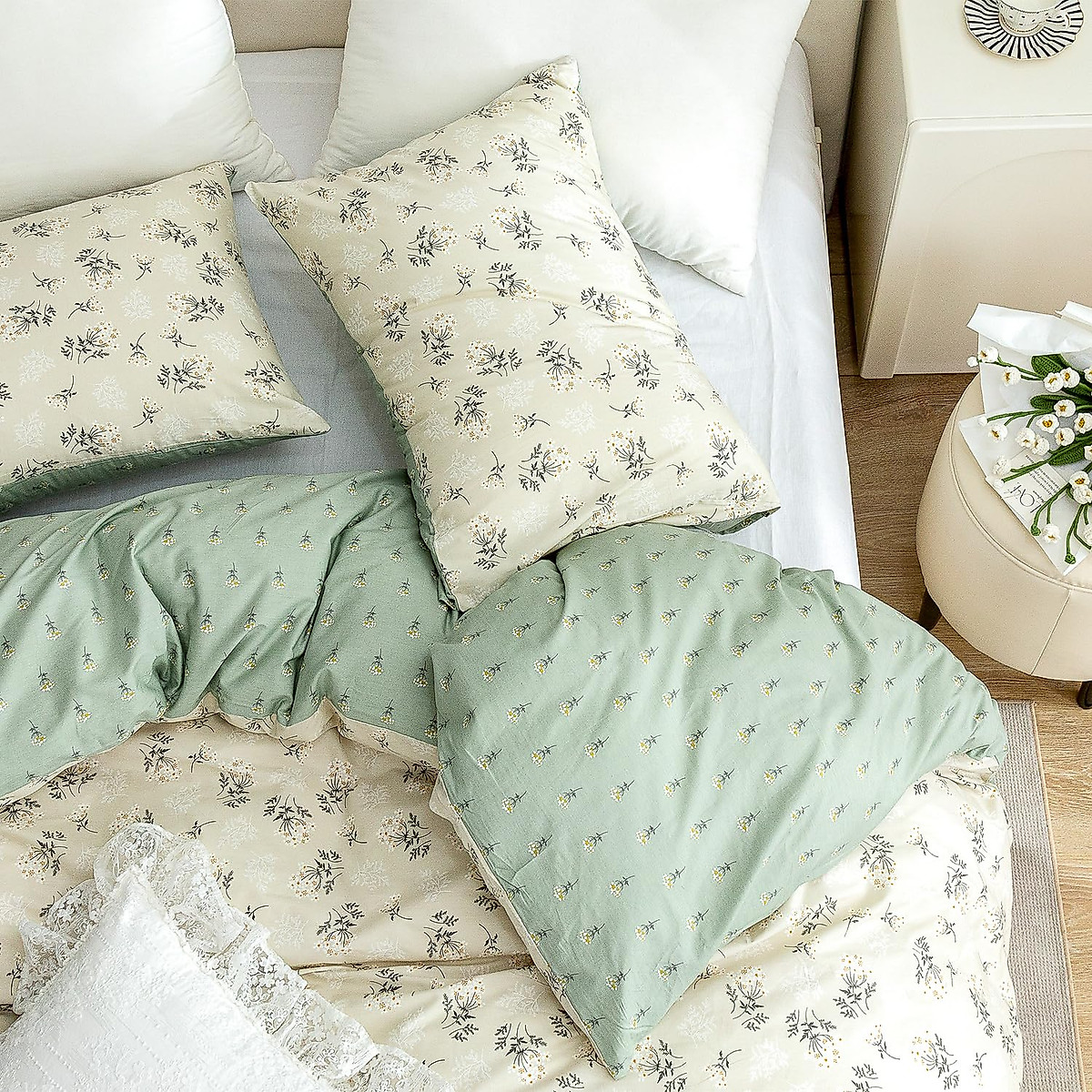 JETAYU Floarl Duvet Cover Twin, Luxury Microfiber Floarl Bedding Set Twin, 3 Pieces Twin Duvet Covers Floral, 1 Duvet Cover and 2 Pillowcases with Zipper Closure, Breathable Easy Care (Floarl, Twin)