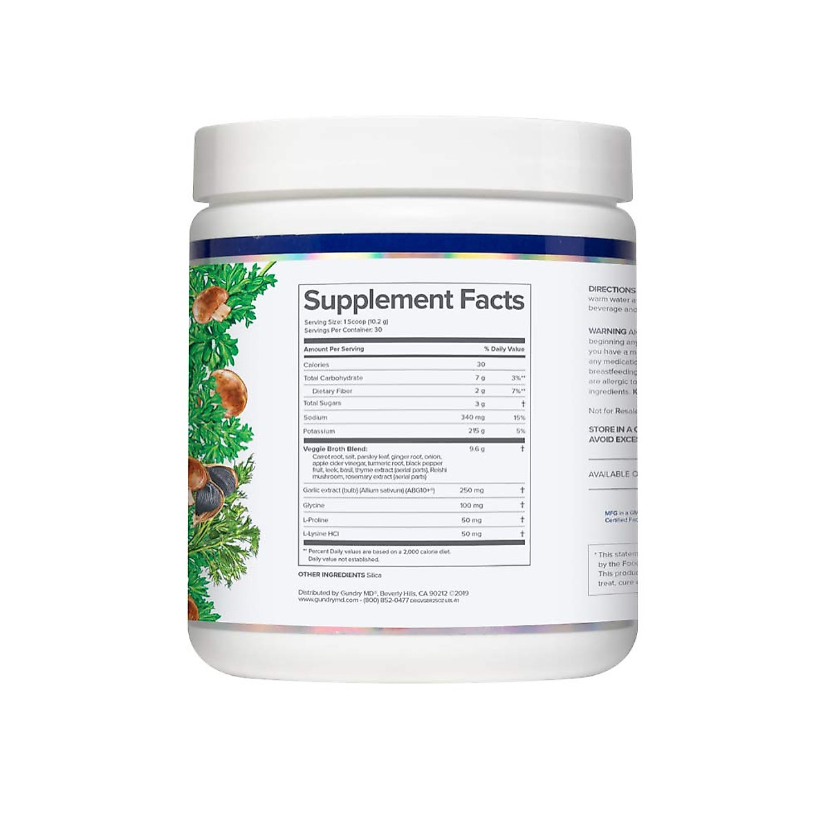 Gundry MD® Lectin Free Vegetable Broth, 30 Servings