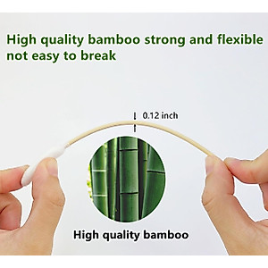 PAUSMAM 200 Pcs 6 Inch Professional Large Cotton Swabs for Dog, Bamboo Cotton Buds of Medium and Large Pets Ears Clean
