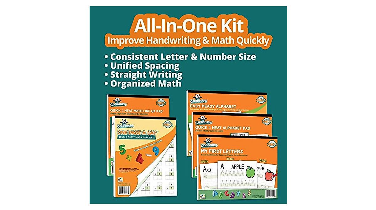 Channie's Visual Handwriting & Math Workbook Set