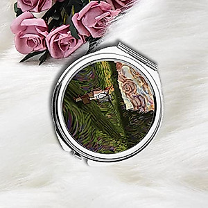 Aesthetic Made by Metal Make-up Mirror Design Blue Rain