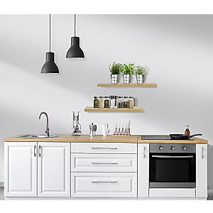 Sorbus Floating Shelves, Wall Shelves for Bedroom, Kitchen, Living Room, Home Decor 24 x 9 Inch Wall Mounted Floating Shelves for Wall, 2 Maple Wood