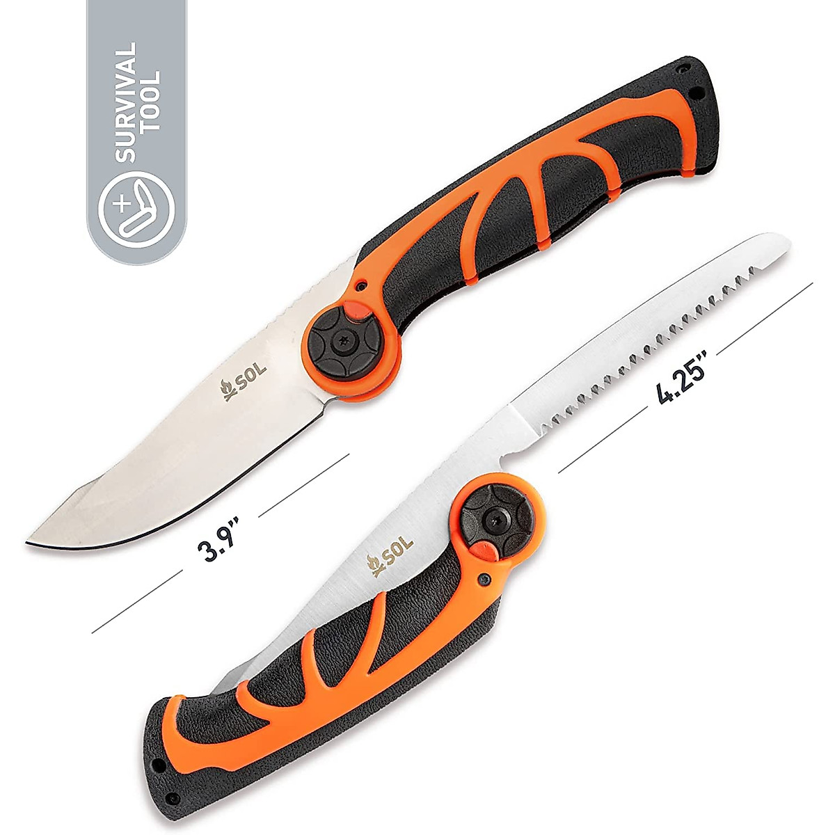 Survive Outdoors Longer Stoke Pivot Survival Folding Knife & Saw