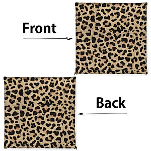 Chair Pad Chair Cushion Leopard Print Chair Seat Cushion Memory Foam Chair Pad Desk Chair Cushion Leopard Animal Seat Cushions for Office Dining Chairs