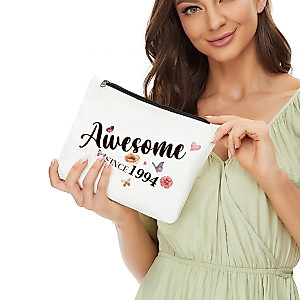 30th Birthday Gifts for Women, 30th Birthday Decorations Present for Women - Best 30 Year Old Birthday Gift Ideas for Wife, Sister, Friends, Coworker, Aunt, Boss Awesome Since 1994 Makeup Bag