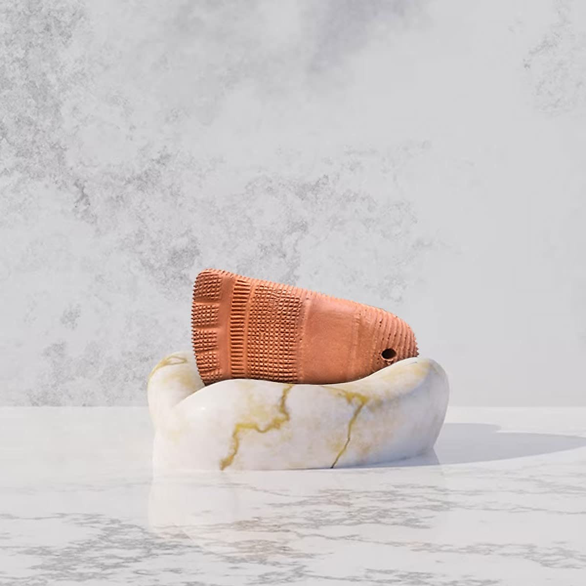 SPHENNE 100% Natural Terracotta Pumice Stone Foot Scrubber EXFOLIATOR, Pumice Stone for FEET, Foot Pumice, Corn REMOVERS for FEET, Foot Scrubber Dead Skin Remover, Foot Scrub