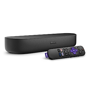 Roku Streambar | 4K/HD/HDR Streaming Media Player & Premium Audio, All In One, Includes Roku Voice Remote