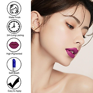 Rosarden Lip Stain Peel Off Long Lasting Waterproof - 2Pcs Matte Liquid Lipstick - Peel Off Liquid Lipstick - Peel Off Lip Stain Lip Gloss - Non Stick Cup Lip Stain Lip Makeup for Women Girl